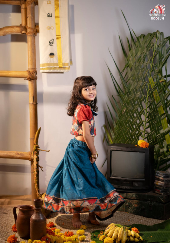 Nirakkkoott– Ikat Skirt and Top for Girls